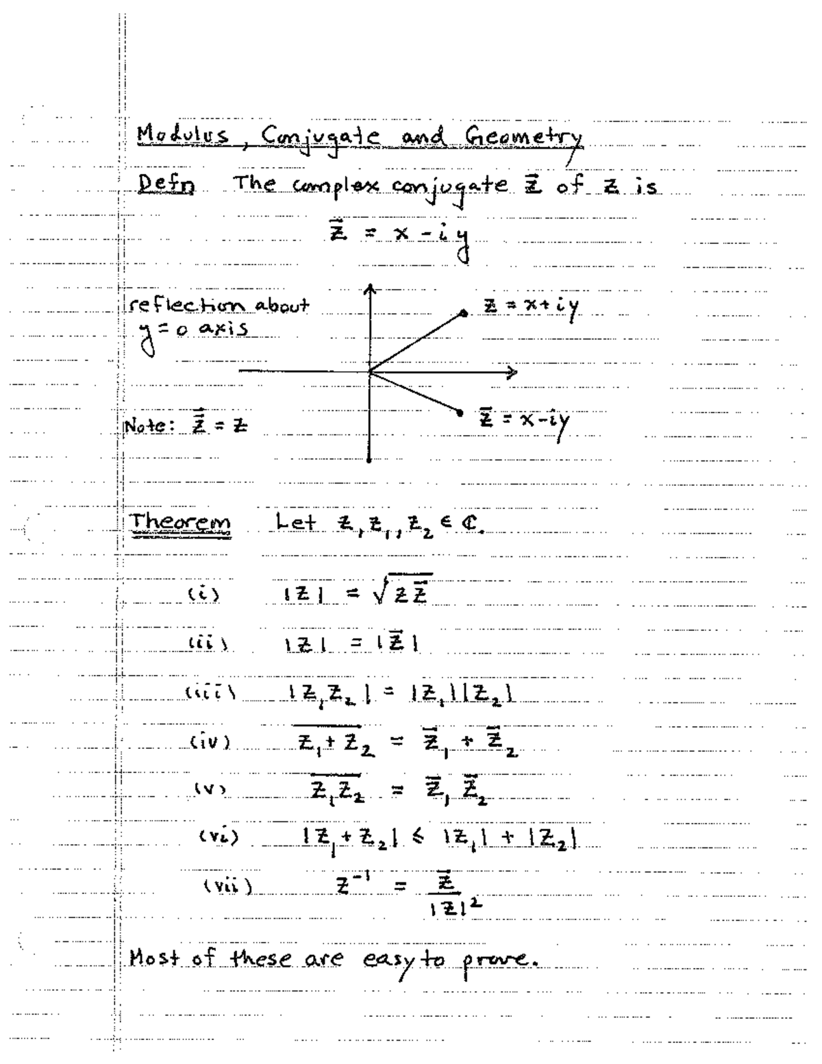 MATH472 2015-2016 Lecture Notes 2 - Modulus, Conjugate and Geometry - j ...