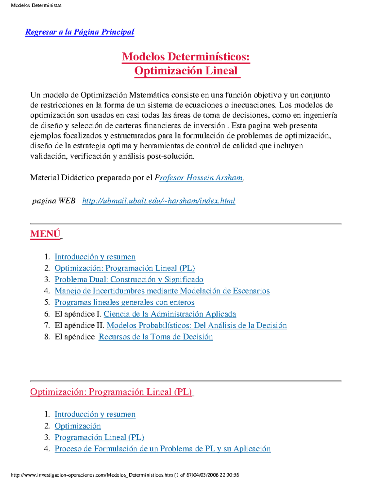 Modelos Deterministas - Regresar a la Página Principal Modelos ...