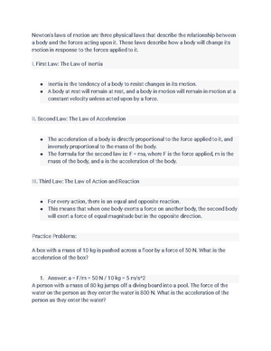 Formula Sheet for Final EXAM PHYS 207 - Formula Sheet for FINAL EXAM ...