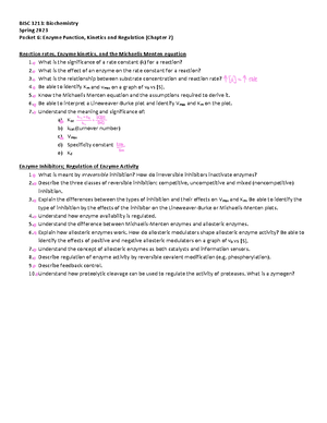 Packet 8. Cell Signaling Systems - BISC 3213: Biochemistry Spring 2023 ...