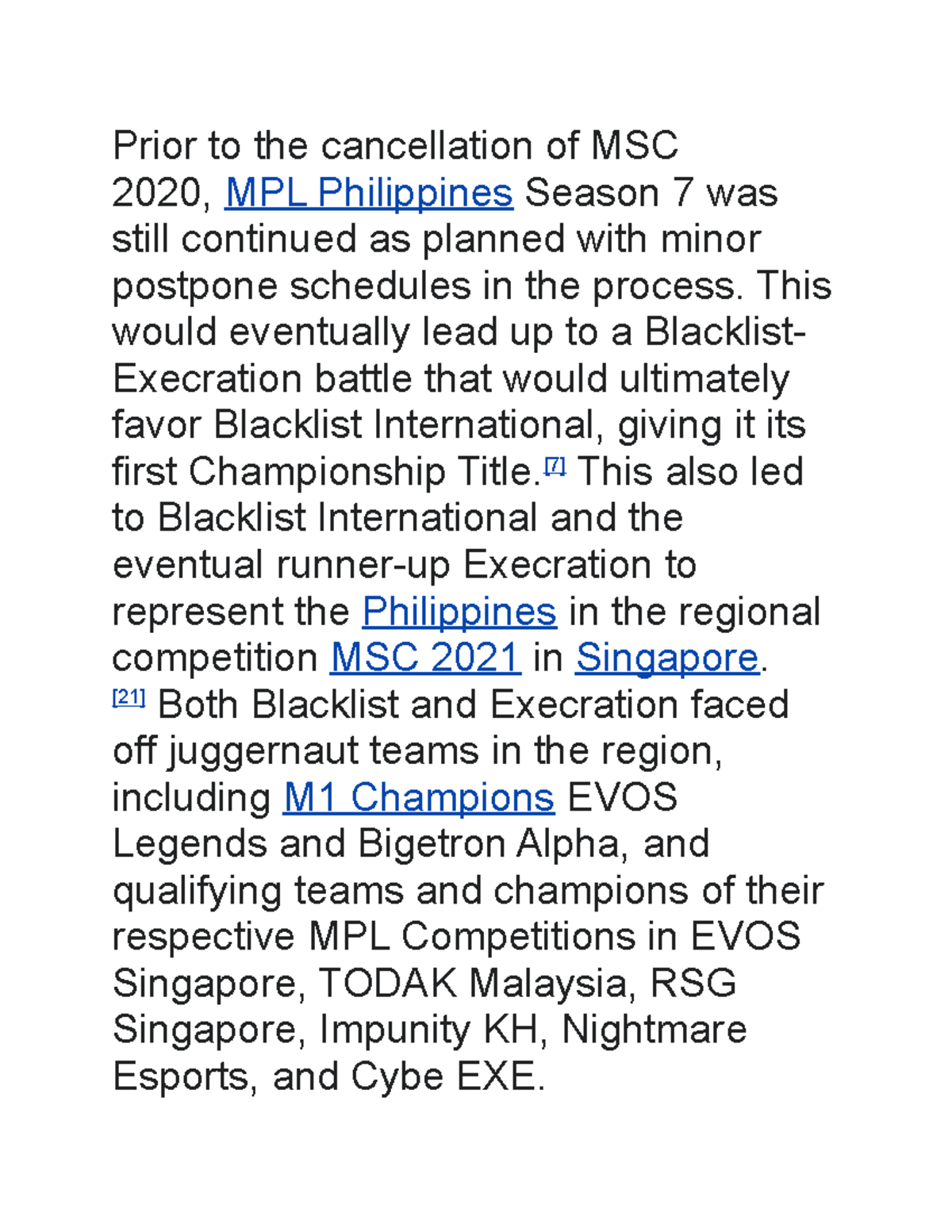 Prior to the cancellation of MSC 2020 - This would eventually lead up ...