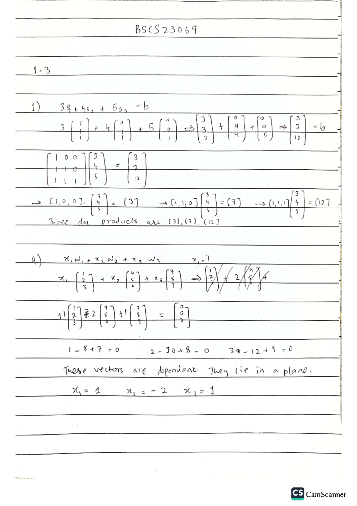 linear algebra assignment - Linear Algebra - Studocu