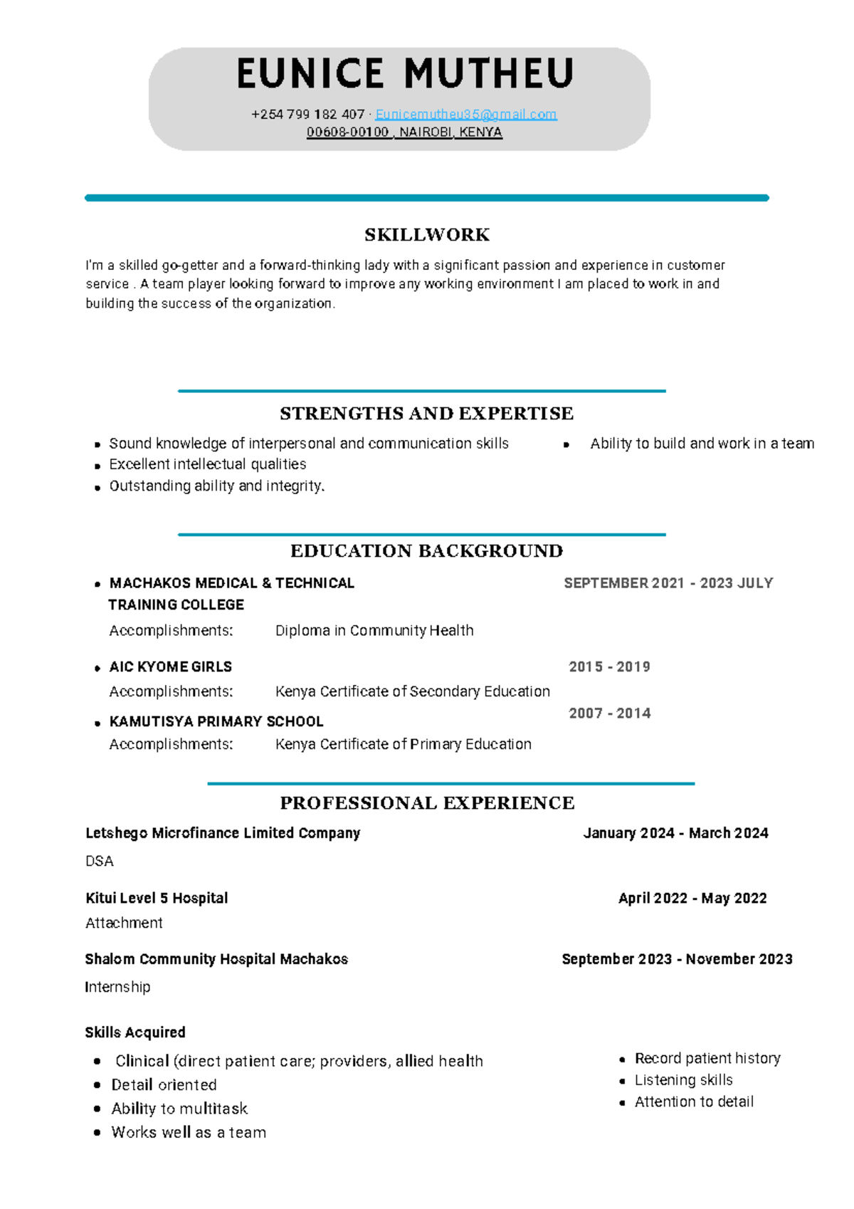 Black and White Corporate Resume - I’m a skilled go-getter and a ...