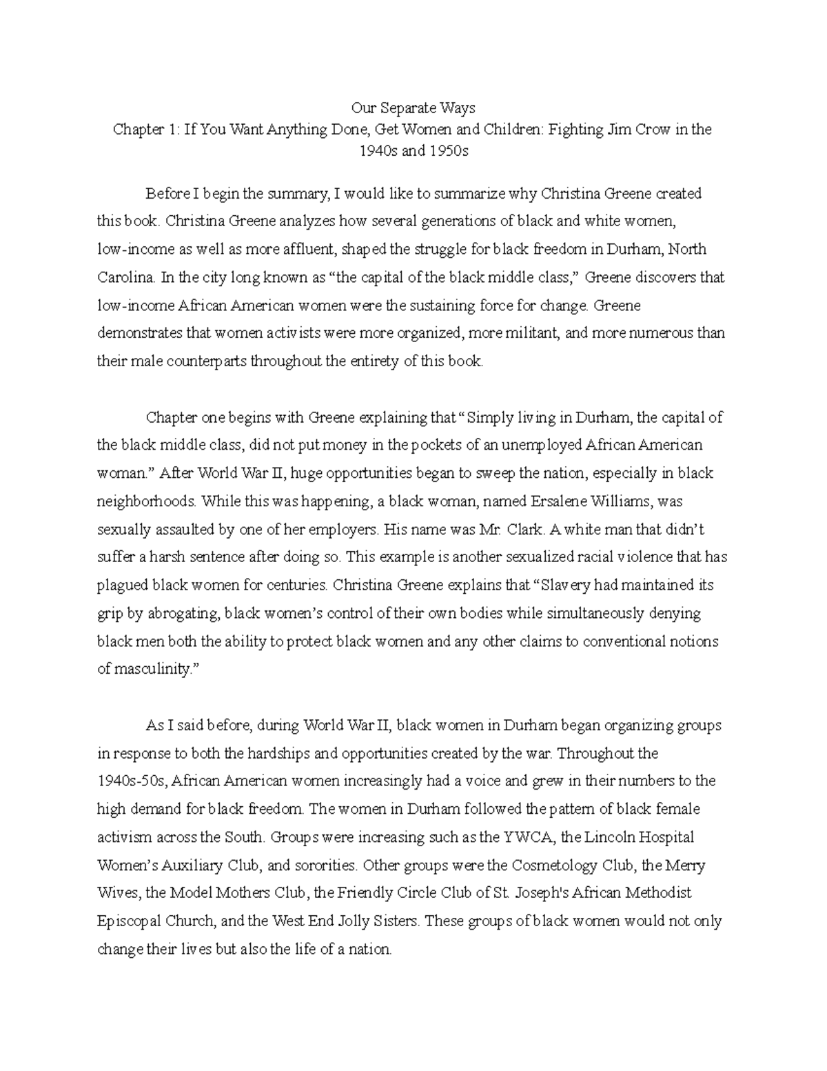 Our Separate Ways Chapter summary - Our Separate Ways Chapter 1: If You ...