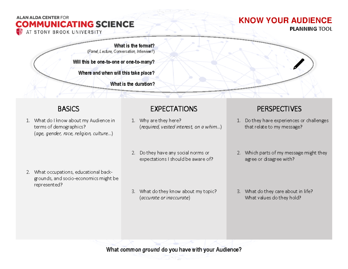KYA Handout - Audience Planning Tool - Warning: TT: undefined function ...