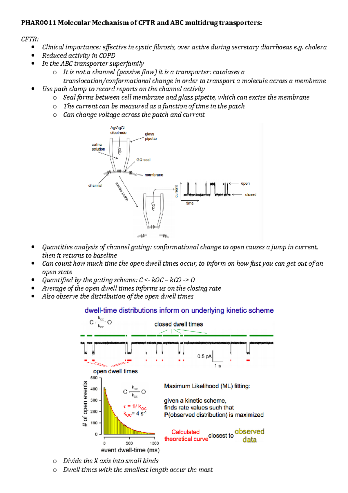 PHAR0011 Molecular Mechanism of CFTR and ABC multidrug transporters ...