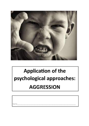 Unit 2 psychology coursework - Psychological report Learning Aim A Unit ...