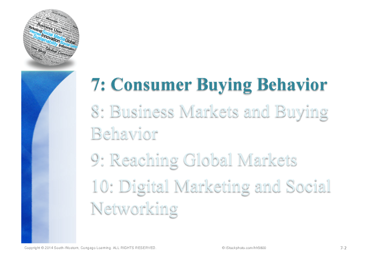 5 Chapter 07-Consumer Behavior - © iStockphoto/hh5800 7- 7: Consumer ...