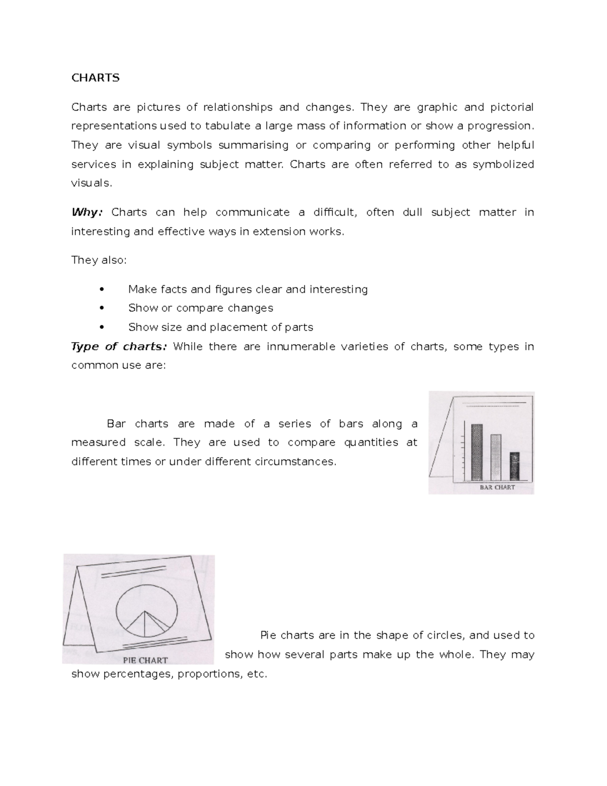 Charts and different types-Practical - CHARTS Charts are pictures of ...