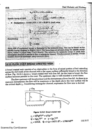 Hydraulics 1 lecture notes for the hydraulic jump phenomenon ...