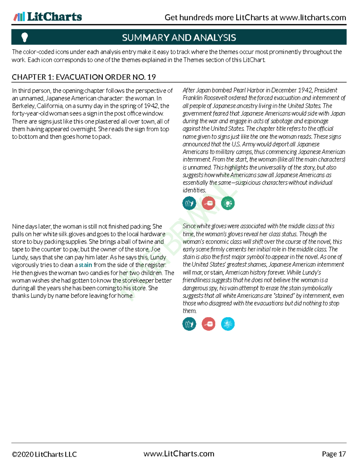 When-the-Emperor-was-Divine-Lit Chart 17 - The color-coded icons under each analysis entry make ...