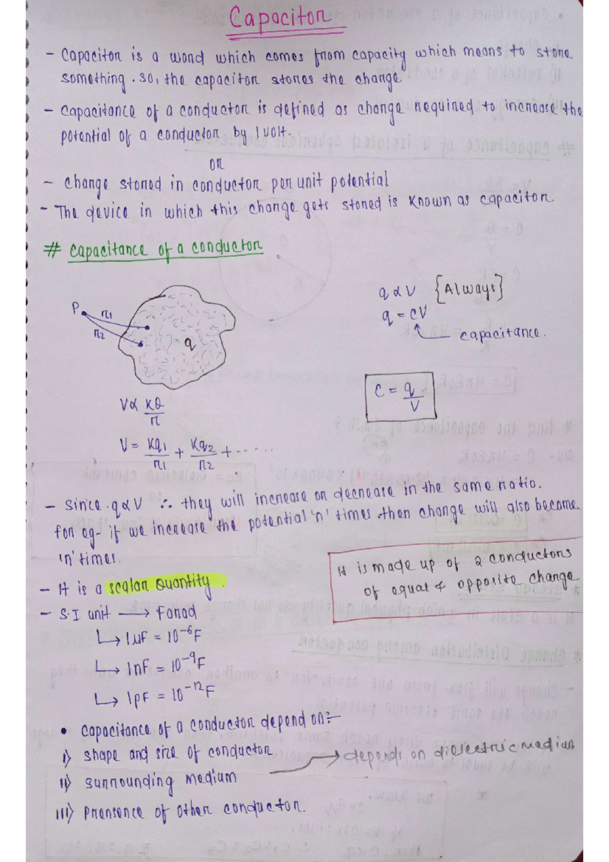 Capacitors AMT - NEET notes - Introduction to microeconomics - Studocu