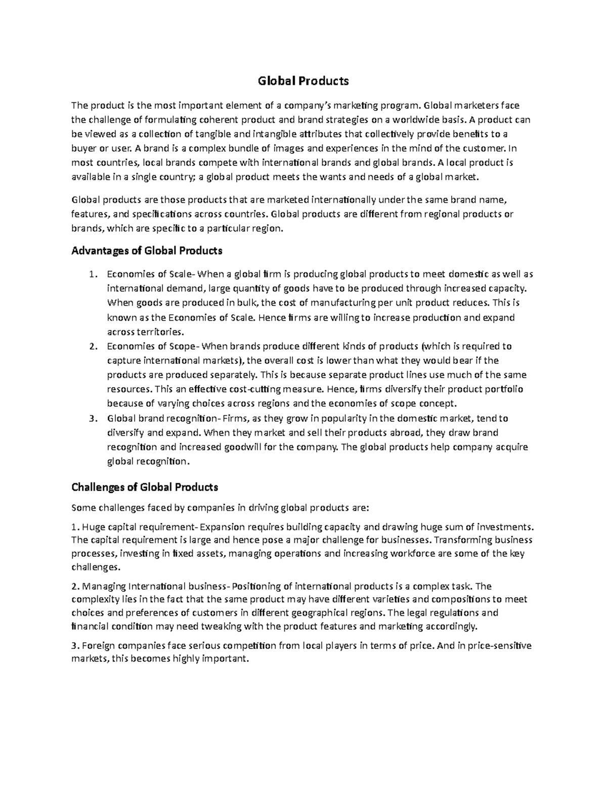 Global Products - Global Products The product is the most important ...