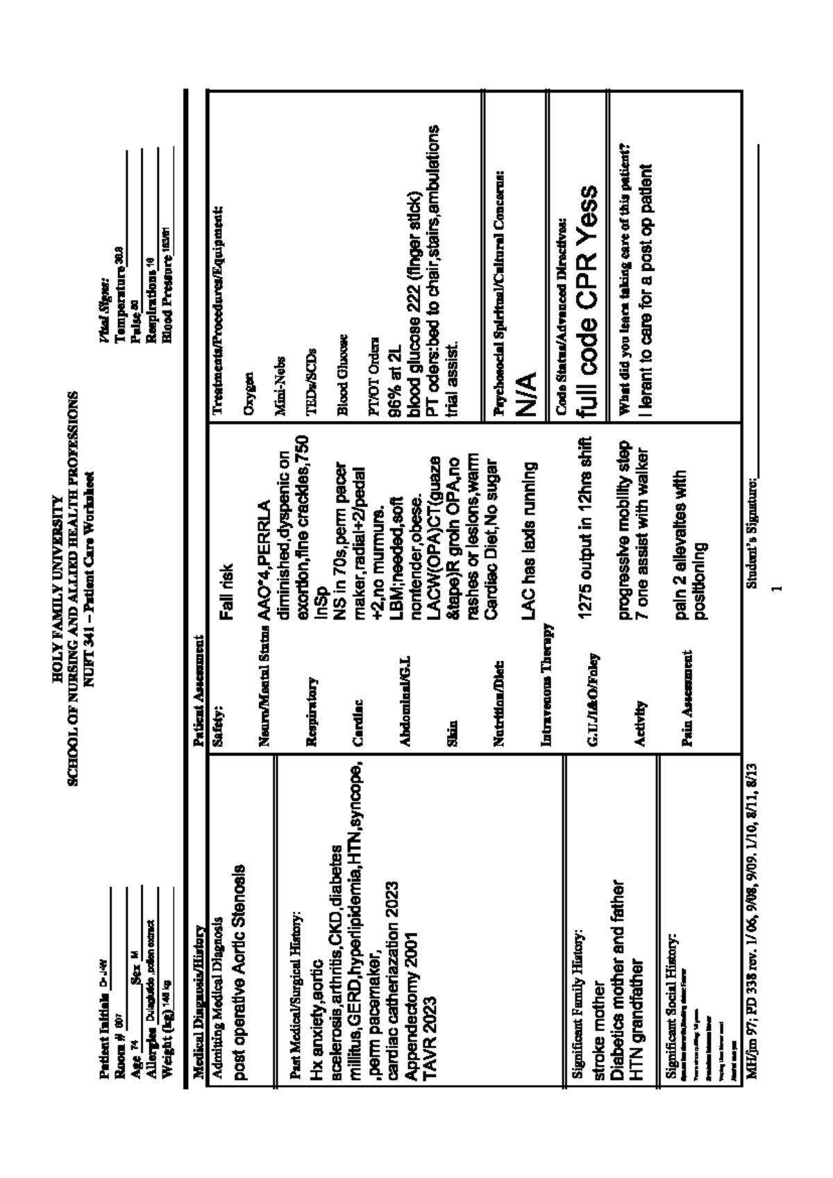 CONCEPT MAP MED SURG - Nursing Concept Map Template Name: Assignment ...