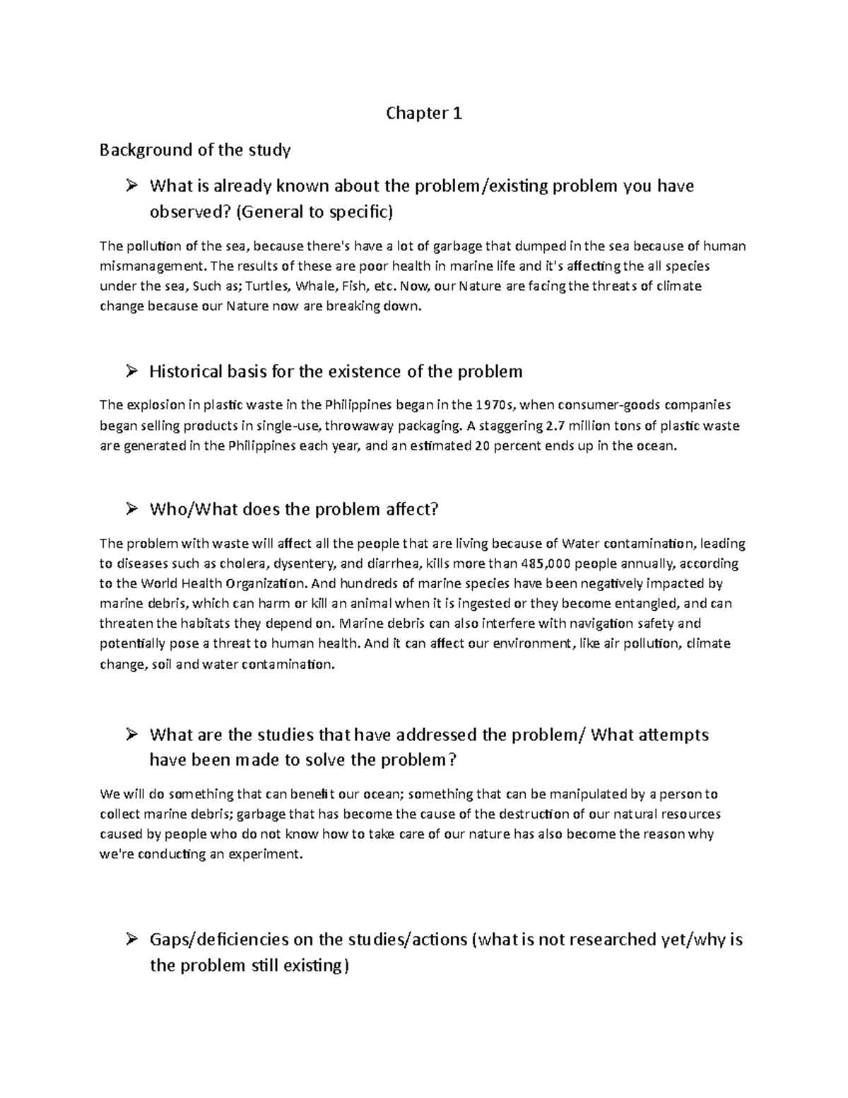 Chapter-1 - JUST COPY - Chapter 1 Background of the study What is ...