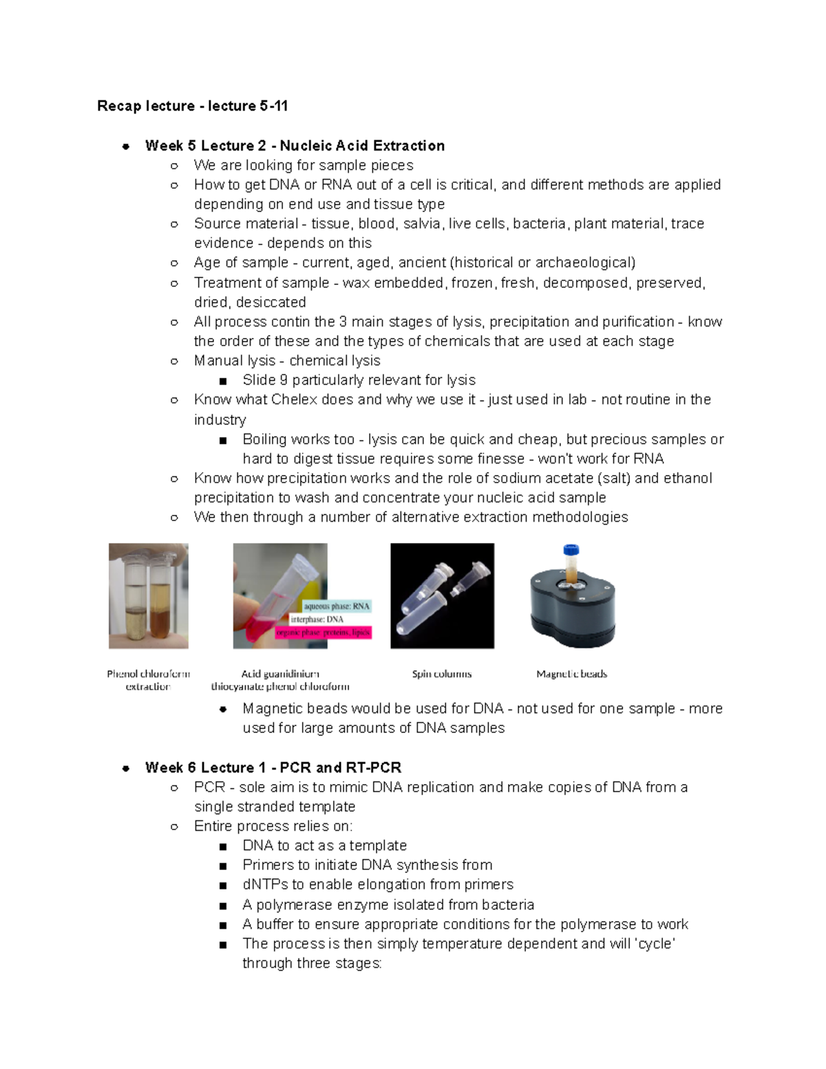 Recap Lecture 5-11 - Recap lecture - lecture 5- Week 5 Lecture 2 ...