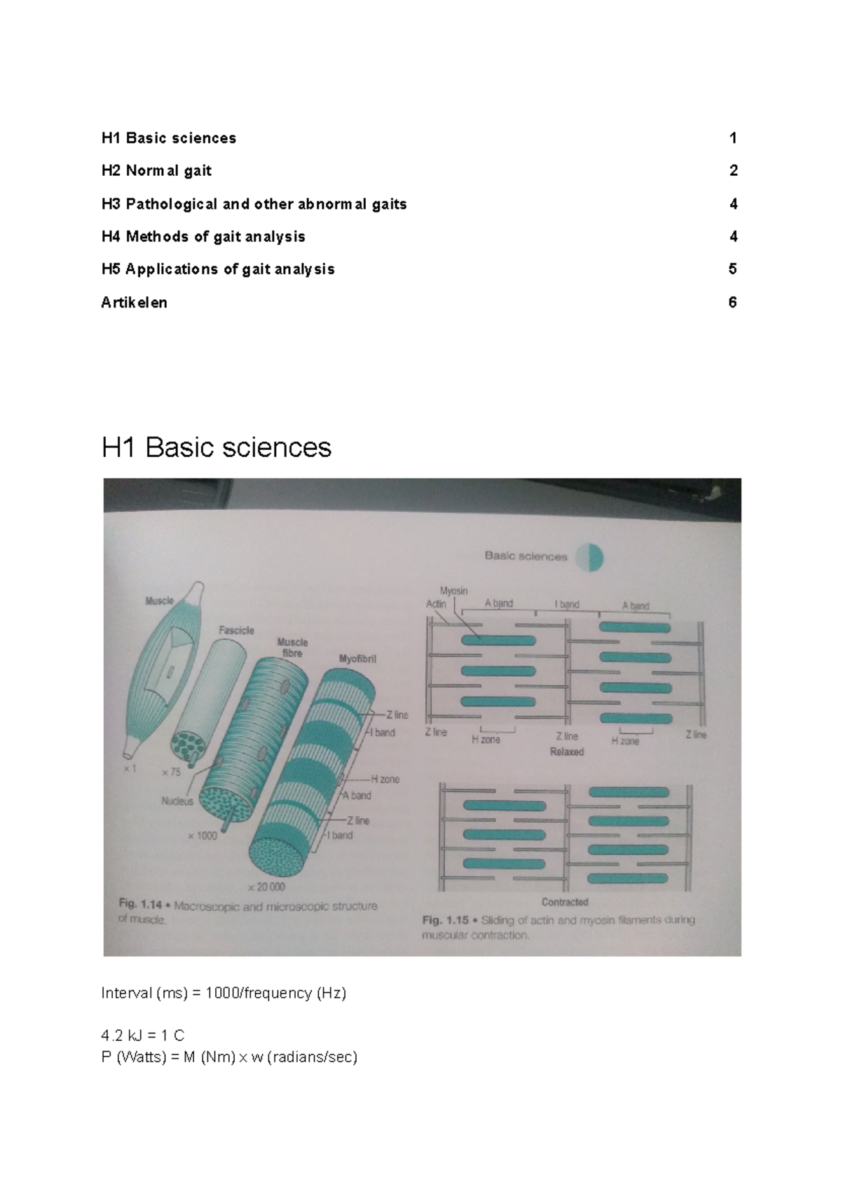 Boek +artikelen - samenvatting - Whittle's Gait Analysis - H1 Basic ...