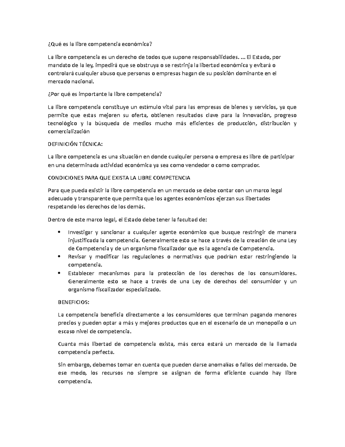 Principio DE LA Libre Competencia - ¿Qué es la libre competencia ...