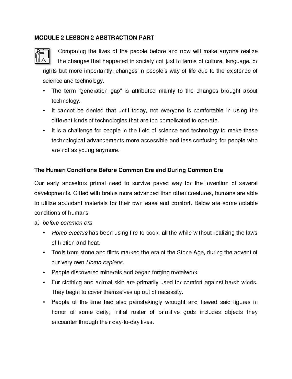Module 2 Lesson 2 Abstraction Part STS - MODULE 2 LESSON 2 ABST ...