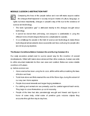 Module 2 Lesson 4 Abstraction Part STS - MODULE 2 LESSON 4 ABST When ...