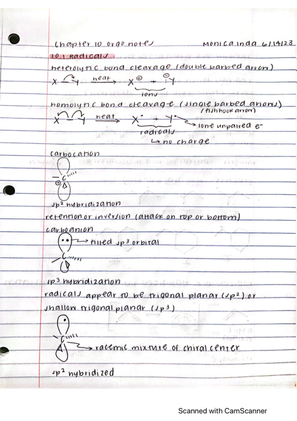Orgo notes ch 10 Jun 14, 2023 - CHEM 3750 - Studocu