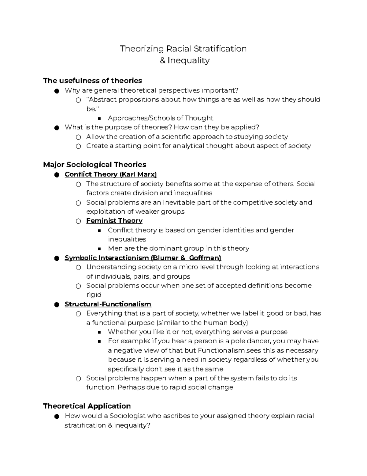 Theorizing Racial Stratification and Inequality - Theorizing Racial ...