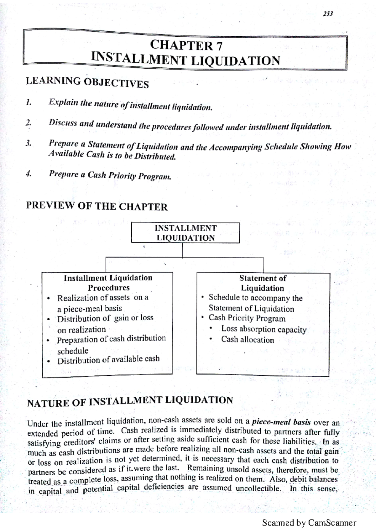 Chapter 7 - Installment Liquidation - BS Accountancy - Studocu