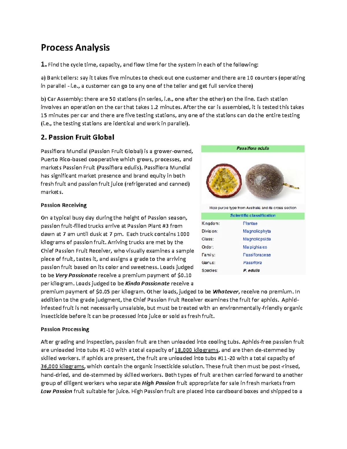 Practice Problems Process Waiting Time - Process Analysis 1. Find the ...