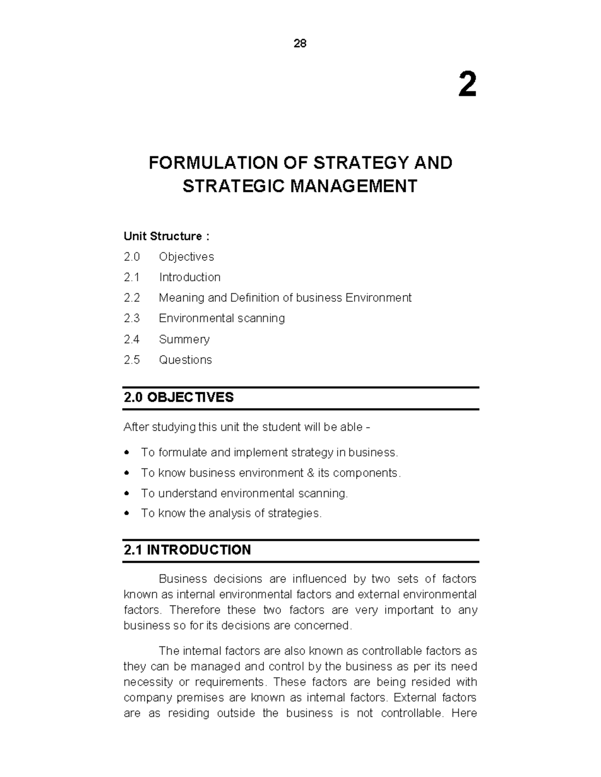 Strategic-Management chapter 2 - 2 FORMULATION OF STRATEGY AND ...