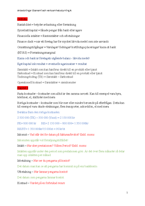 PM grupp 3 - PM exempel ekonomi och verksamhetsstyrning A - PM grupp 3 ...