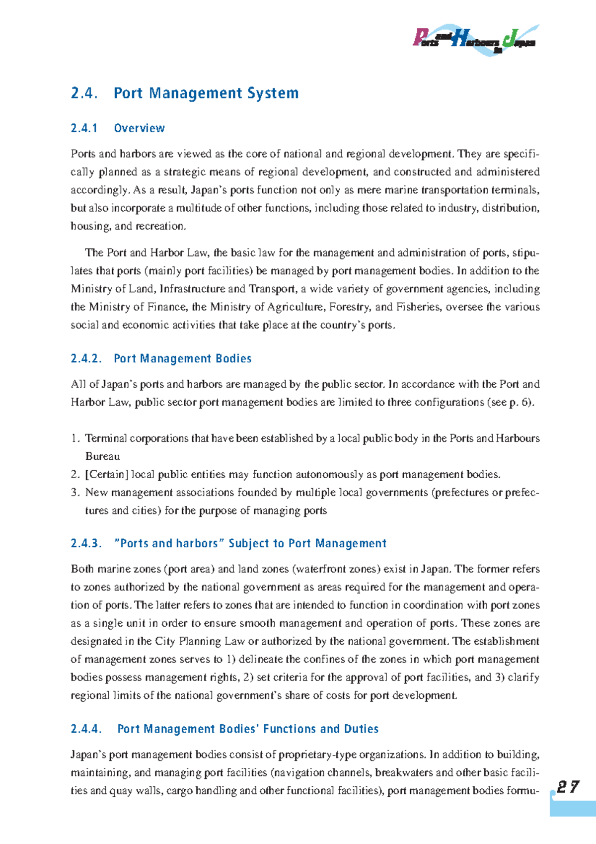 Port Management System - 2. Port Management System **2.4 Overview ...
