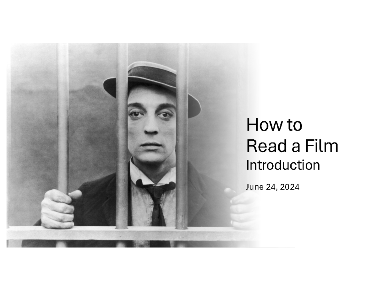 ENGB70 S24 Lecture 01 - these are notes for the lecs - How to Read a ...