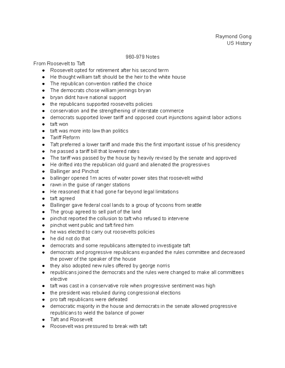 960-979 Notes US History - Raymond Gong US History 960-979 Notes From ...