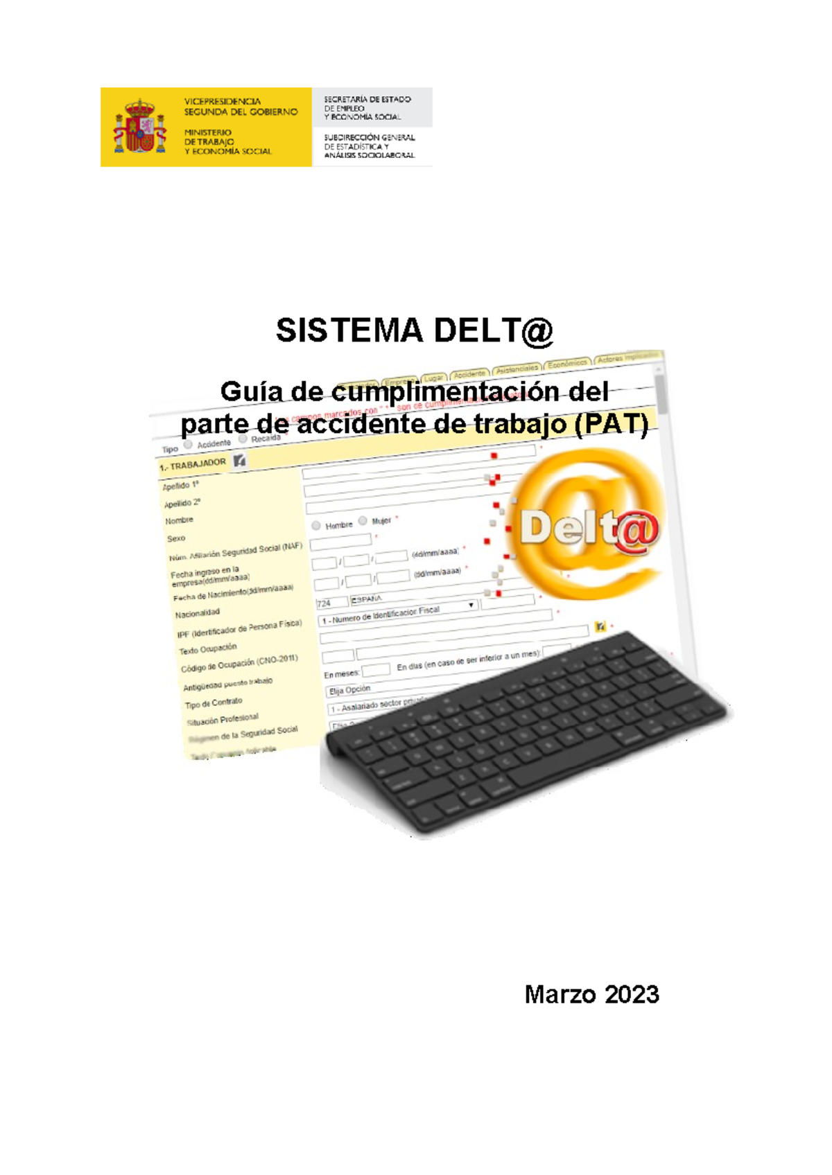 Guia cumplimentacion PAT Delta - SISTEMA DELT@ Guía de cumplimentación del parte de accidente de ...