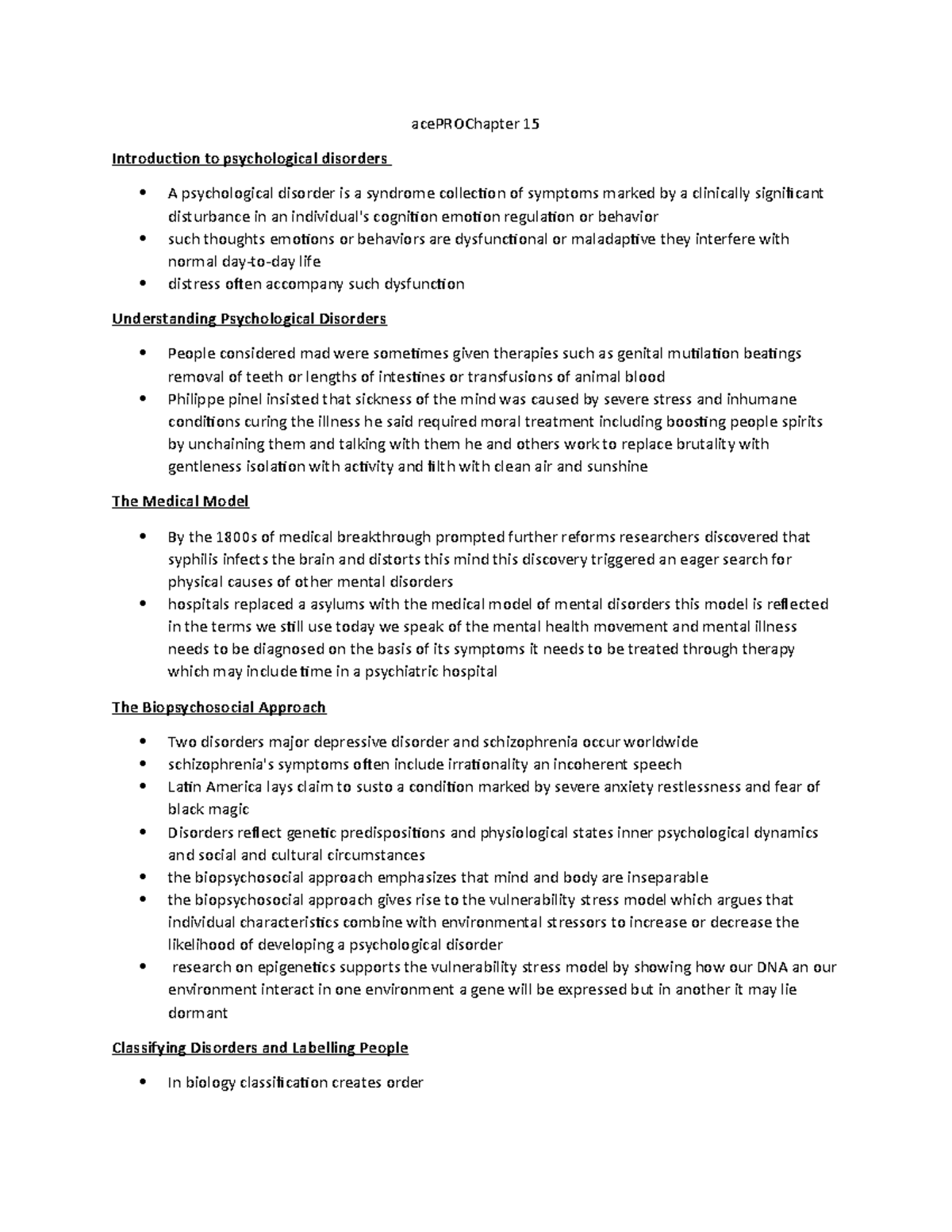 Chapter 15 - Lecture notes 15 - acePROChapter 15 Introduction to ...