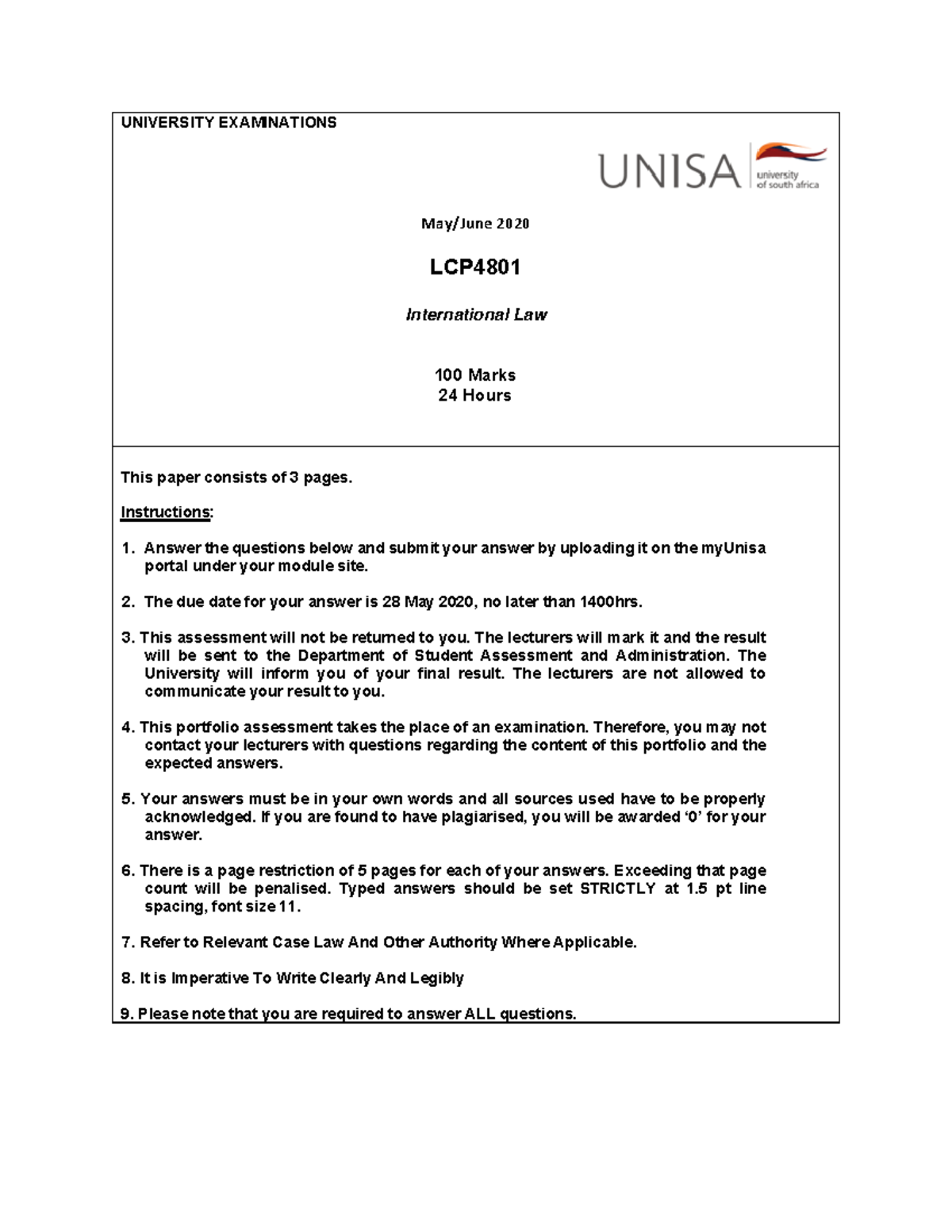 Exam Questions June 2020 LCP4801 - Warning: TT: undefined function: 32 Warning: Popup annotation ...