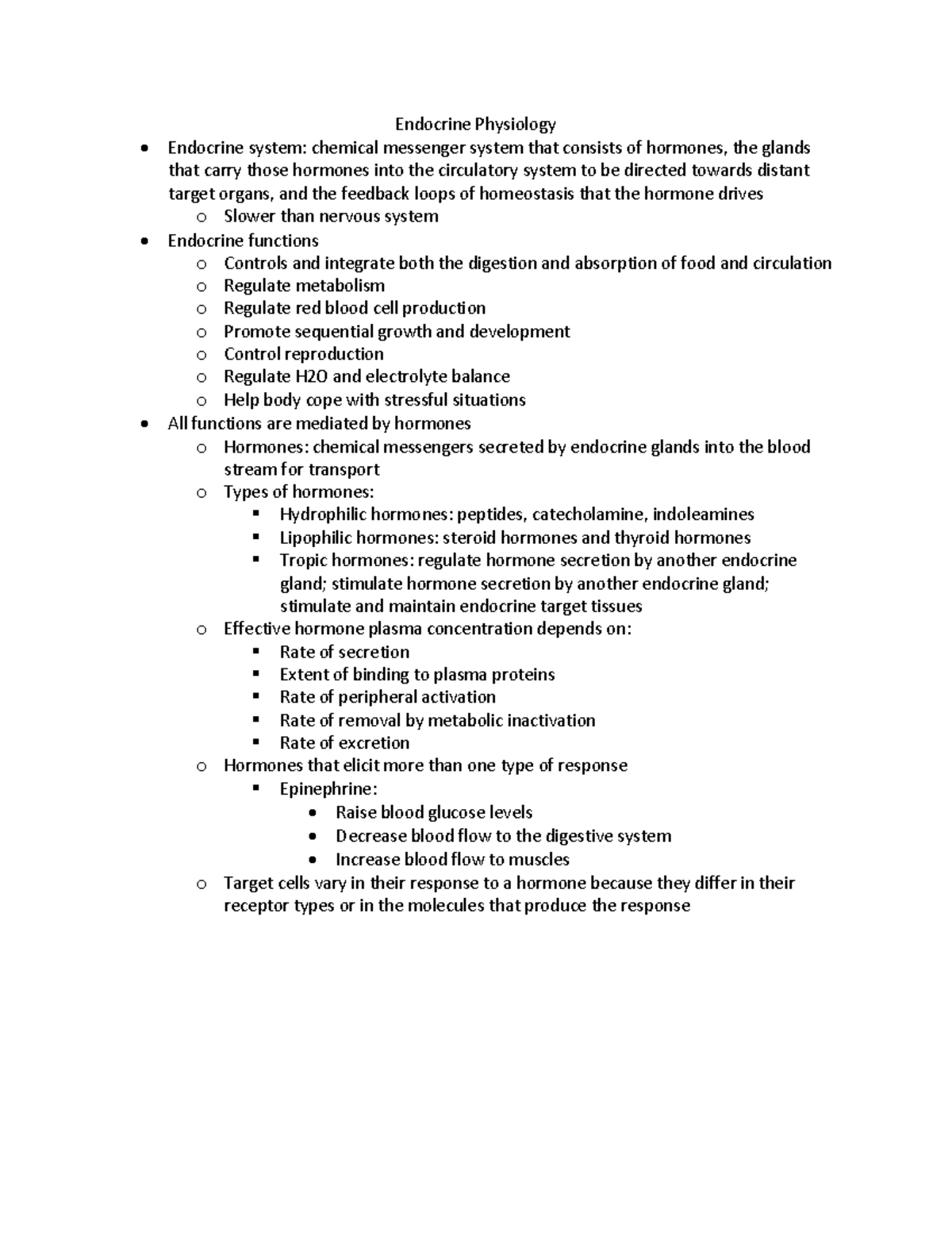 Endocrine Physiology - • • • Endocrine Physiology Endocrine system ...