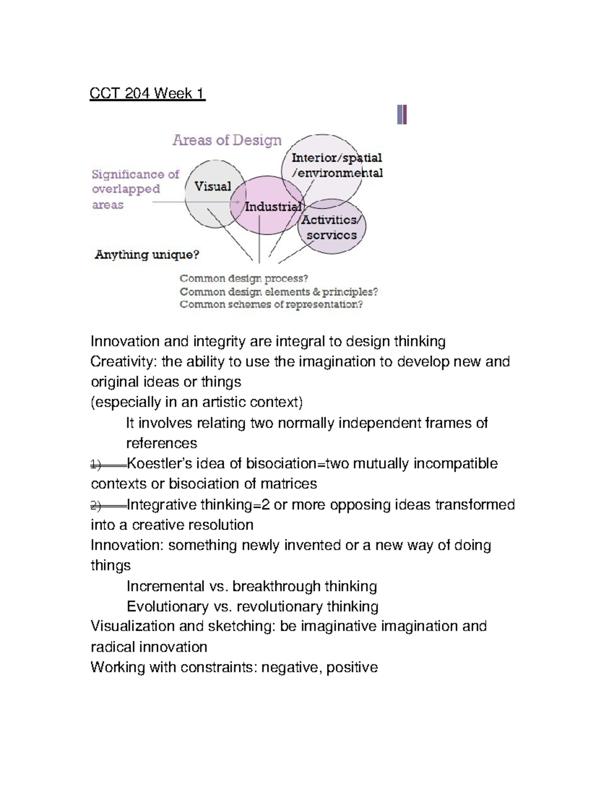 Lecture Notes (16) - CCT 204 Week 1 Innovation and integrity are ...
