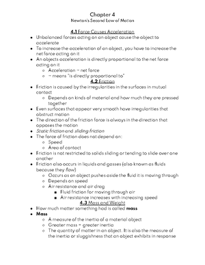 Conceptual Physics Chapter 5 Notes - Chapter 5 Newton’s Third Law of ...