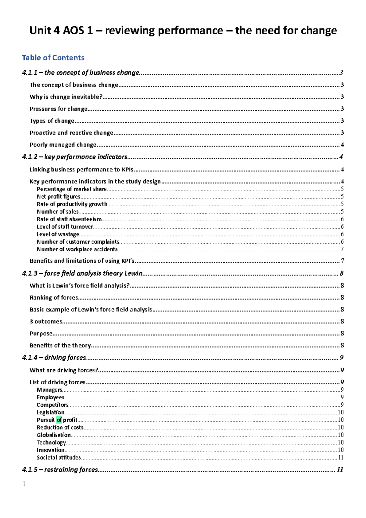 Unit 4 Aos 1 Notes Reviewing Performance Unit 4 Aos 1 Reviewing