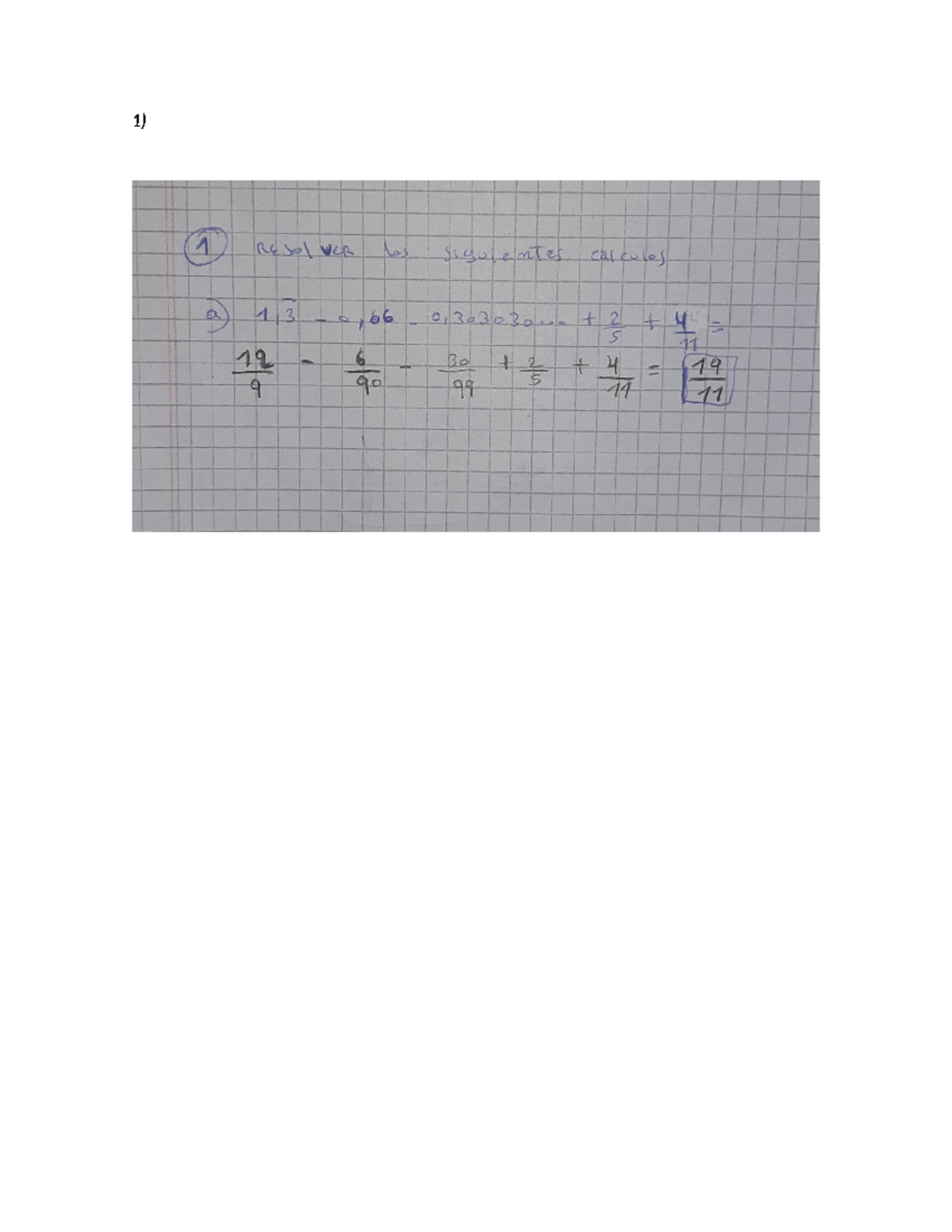 Números Reales - bueno - Matemática II - 1) 2.) 3.) CURSO: 4|A - Studocu