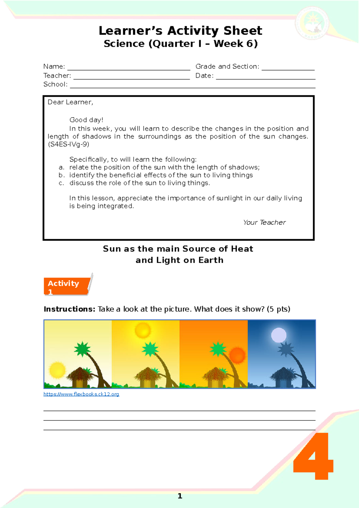 G4 sci Q4 W6 - Ok....... - Name ...