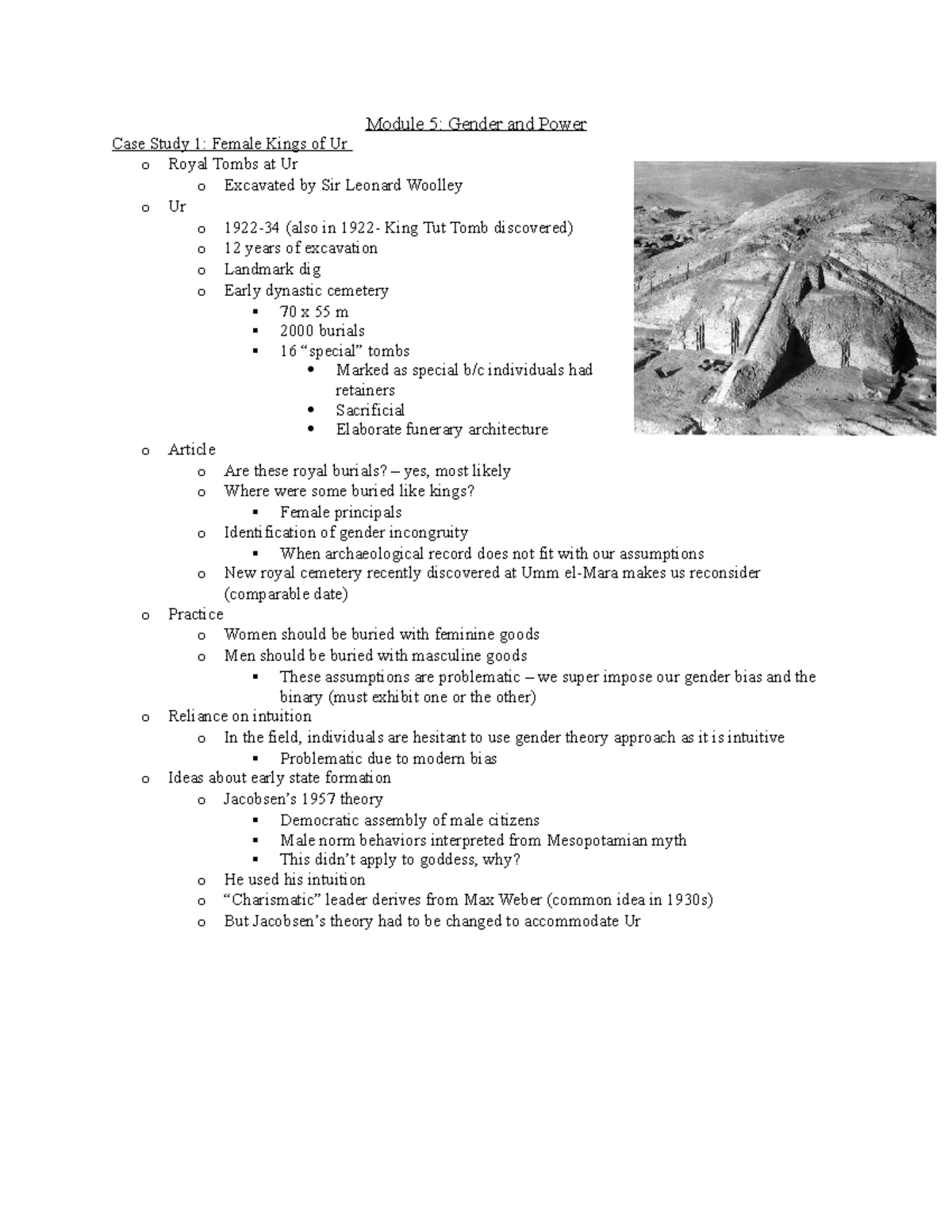 Module 5 - Module 5: Gender and Power Case Study 1: Female Kings of Ur ...