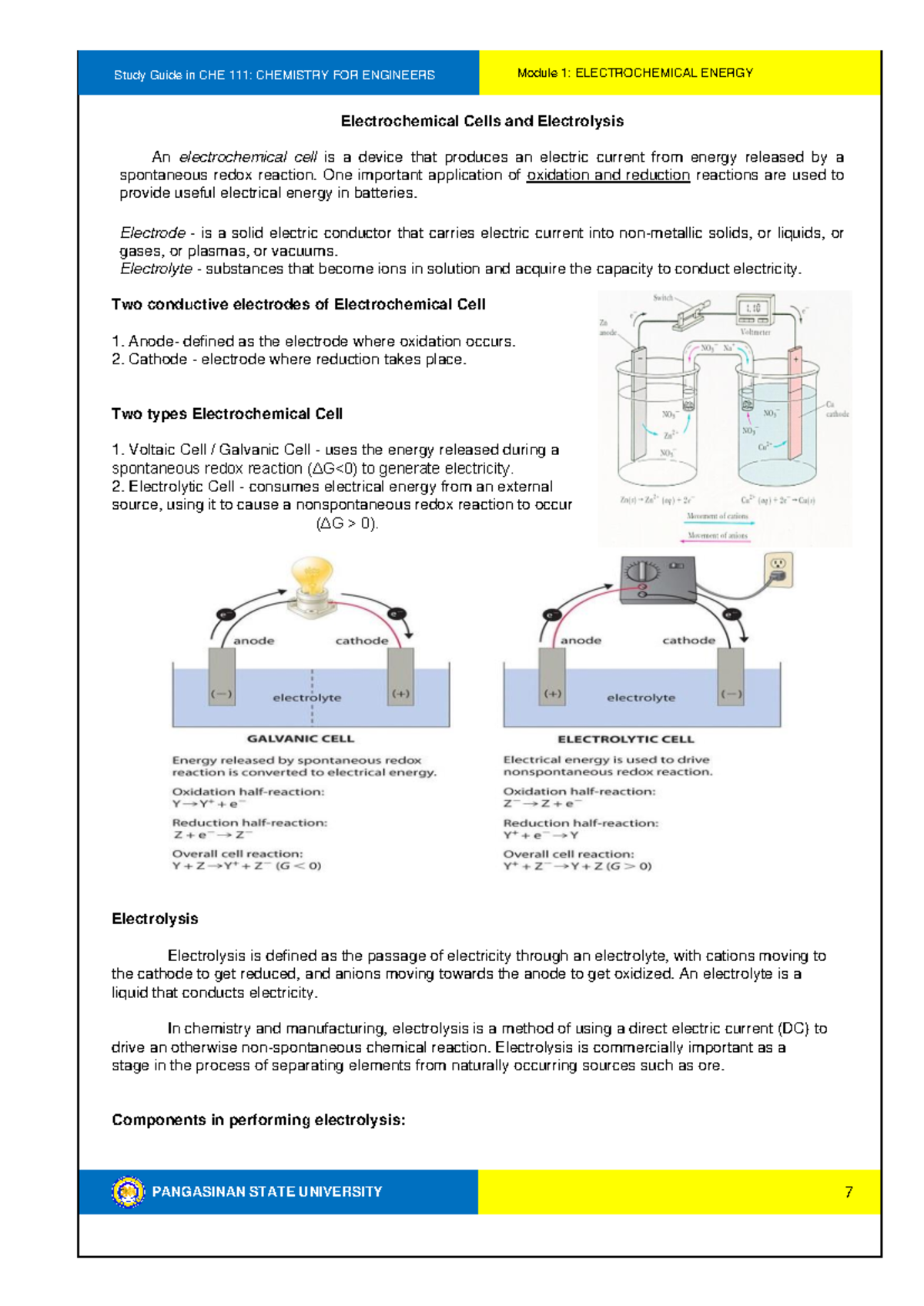 CHEM1 01-HO3 - CHEM 1 CE - Study Guide in CHE 111: CHEMISTRY FOR ...