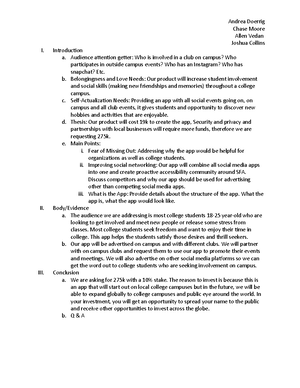 Sample delivery outline - Alexis WinterComm. 111 – Reynolds 05 November ...