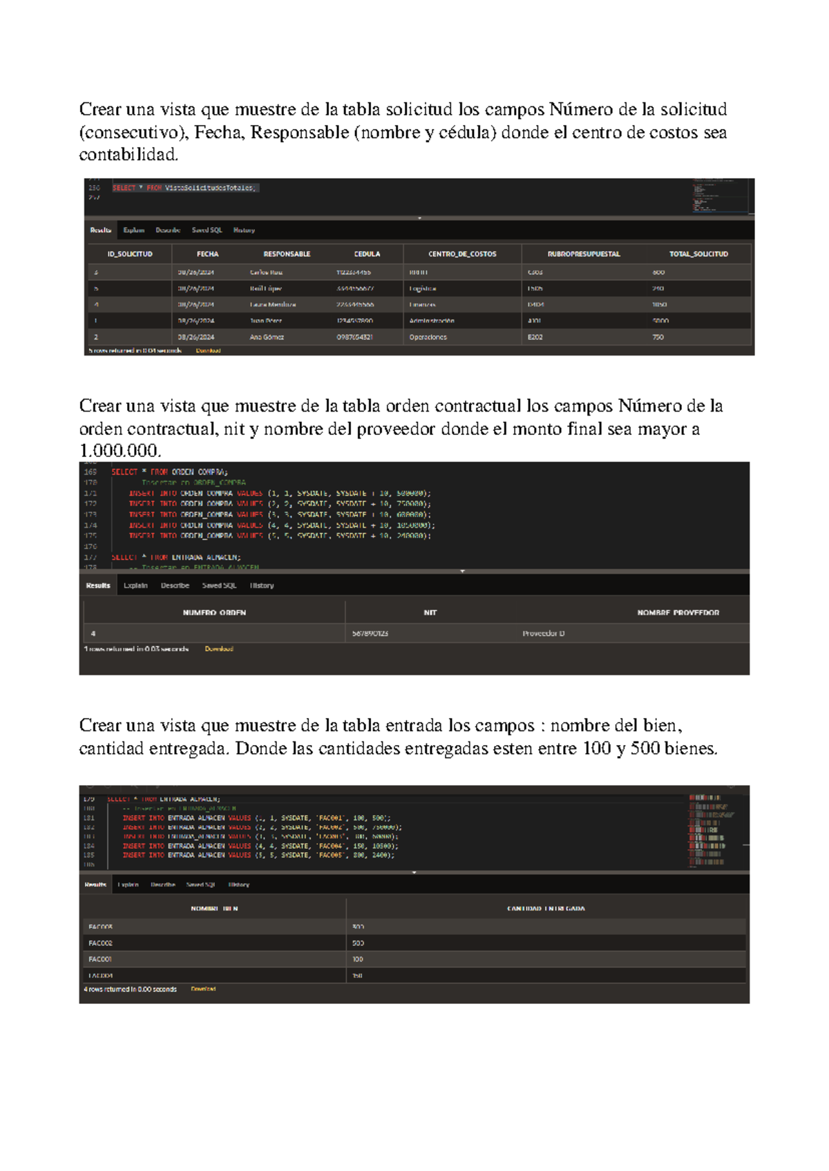SQL2-DB2 - Segundo taller de bases de datos - Crear una vista que muestre de la tabla solicitud ...