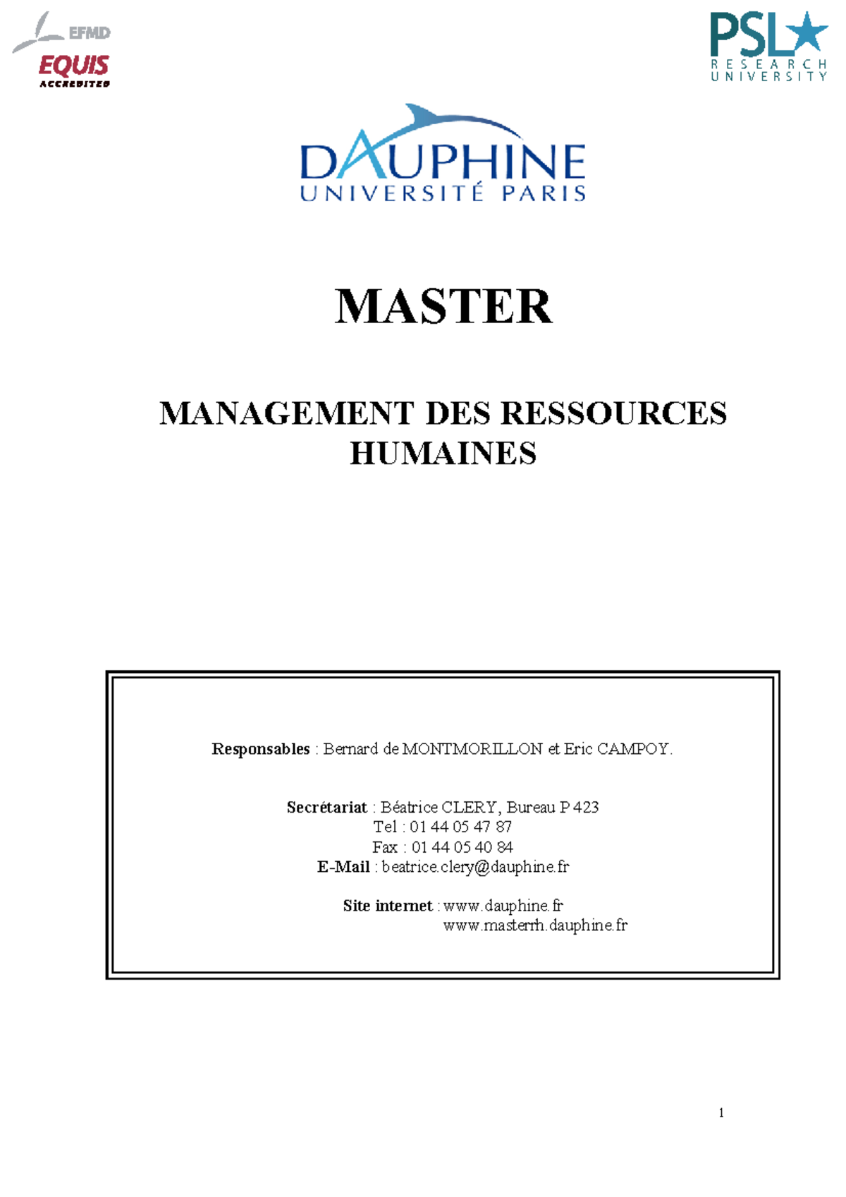 Brochure Master RH 2012 2013 3 - MASTER MANAGEMENT DES RESSOURCES ...
