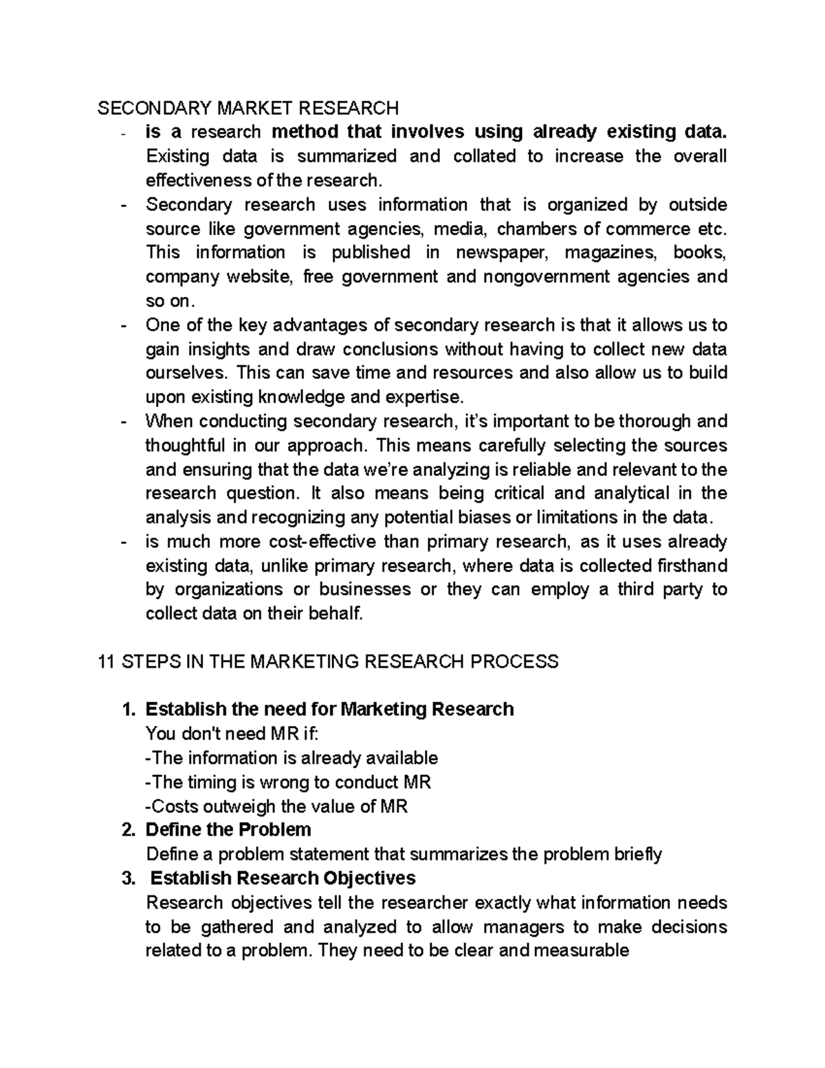 Secondary Market Research - SECONDARY MARKET RESEARCH is a research ...