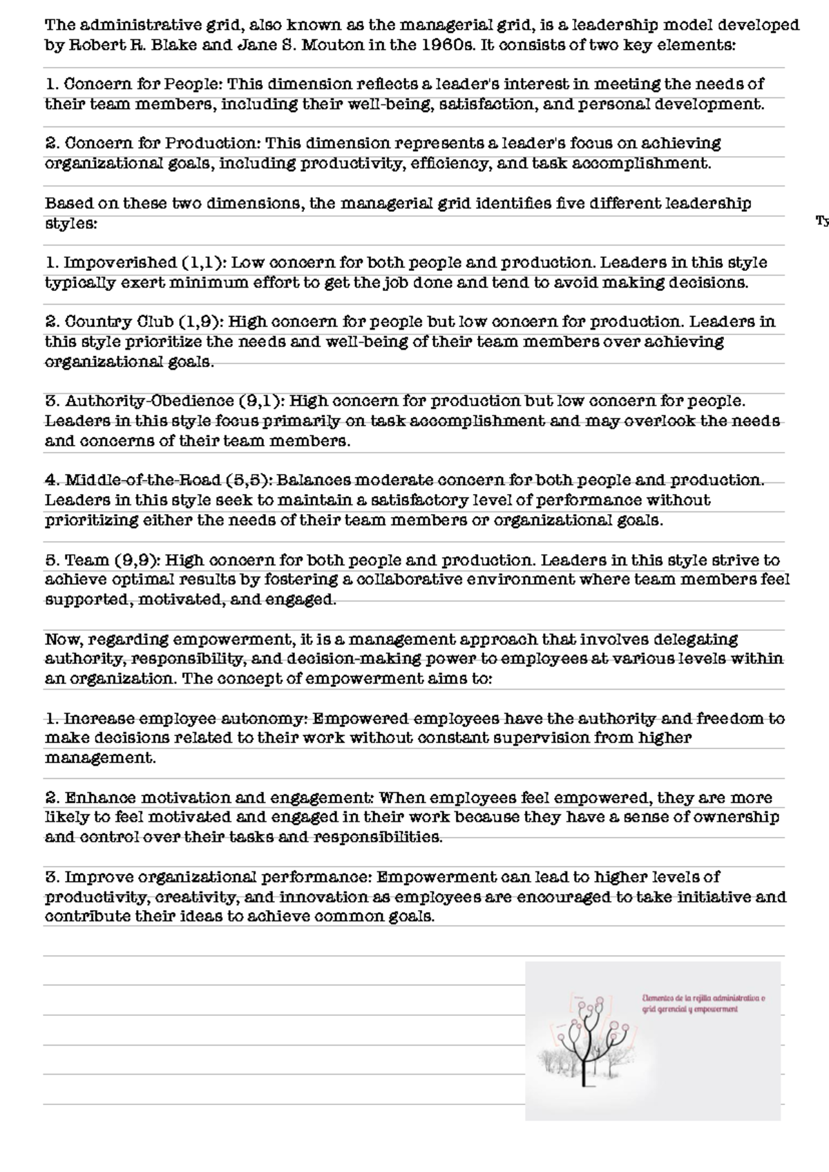 Management grid and empowerment - The administrative grid, also known ...