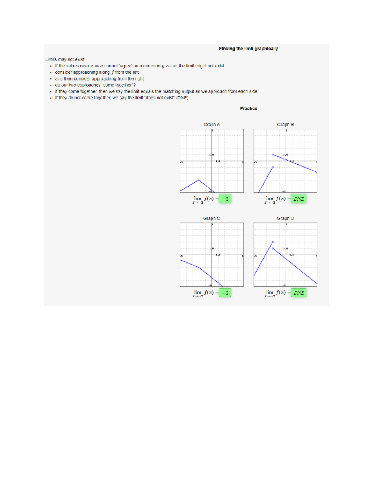 Calculus 1 - WebWork HW - Topic: Limits - Introduction - Problem 2 ...